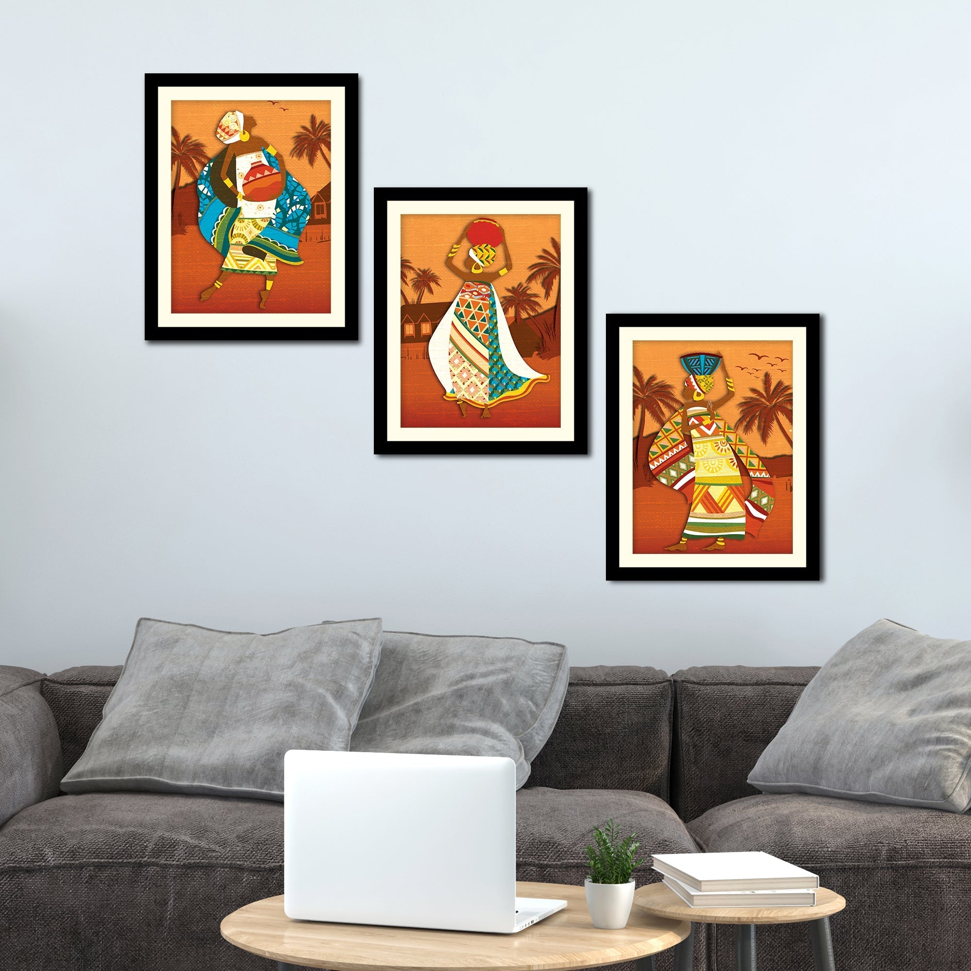 African Warli Art Premium Multi Frame Wall Art – Decor Smart